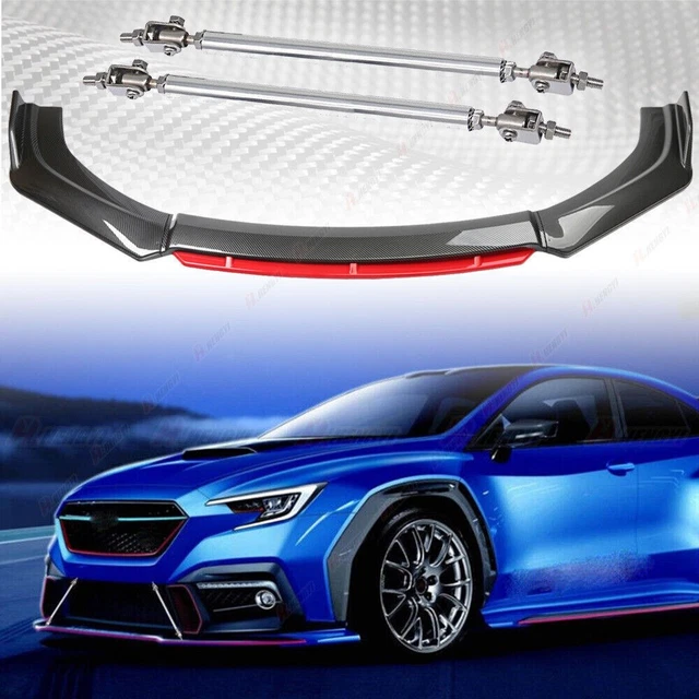 FOR SUBARU WRX STI Carbon Style Front Bumper Lip Splitter Spoiler ...