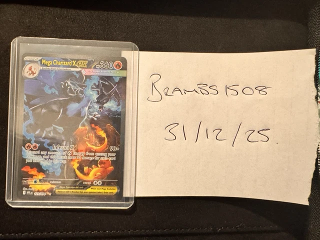 POKEMON MEGA CHARIZARD X Ex 125/094 Phantasmal Flames - Pack Fresh £363 ...