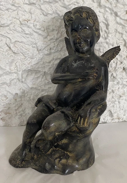 ANCIENNE STATUE BRONZE Cupidon Ange Angelot Putti /653963A5 EUR 45,00 ...