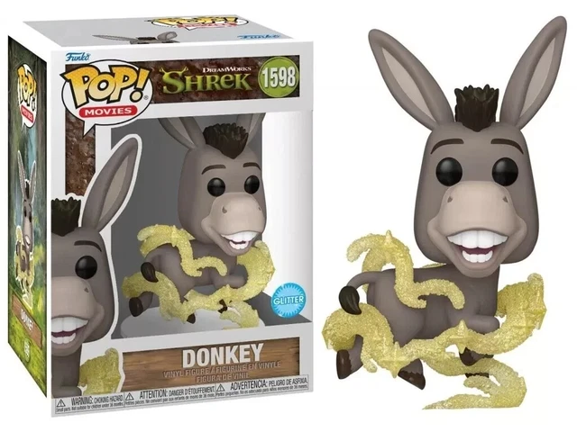 DREAMWORKS SHREK - Donkey Glitter 3.75" Pop Vinyl Figure Funko Pop ...