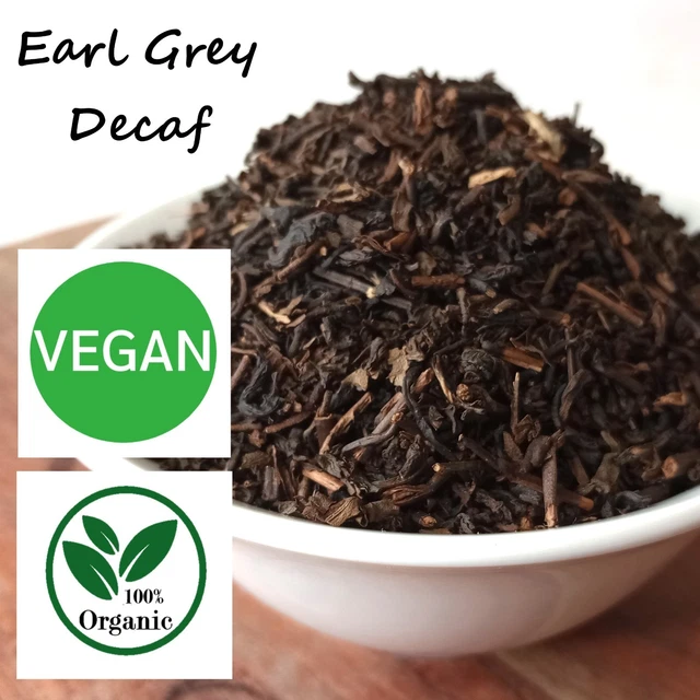 EARL GREY DECAF Tea Organic Natural Decaffeinated Loose Leaf Teas ...