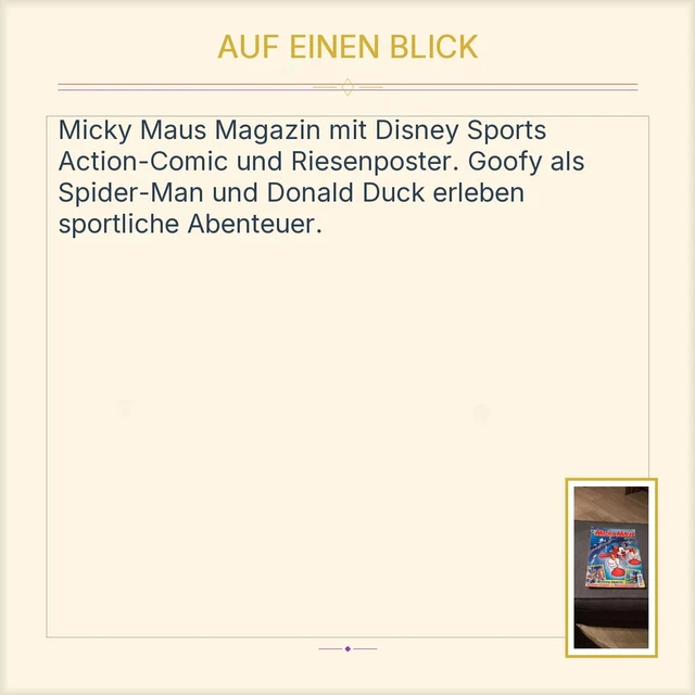 MICKY MAUS MAGAZIN 400 Ehapa Disney Sports Comic Goofy Spider-Man ...