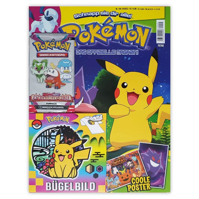 POKÉMON MAGAZIN NR. 195 (2023) - Comics Poster Rätsel Booster Bügelbild ...