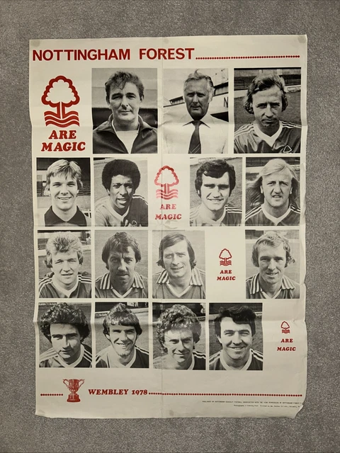 NOTTINGHAM FOREST 1978 Are Magic League Cup Poster Wembley Original £11 ...