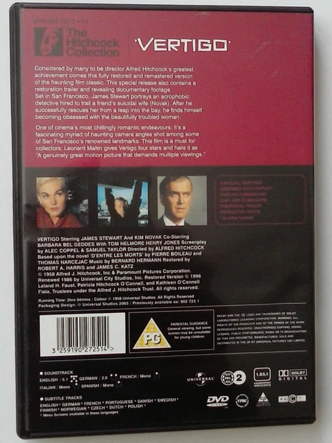 VERTIGO - THE Hitchcock Collection: DVD [1958] Alfred Hitchcock, James ...