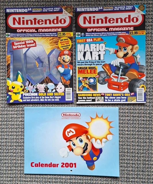 NINTENDO OFFICIAL MAGAZINE Issues 100 (Jan-2001) and 108 (Sep-2001) £8. ...
