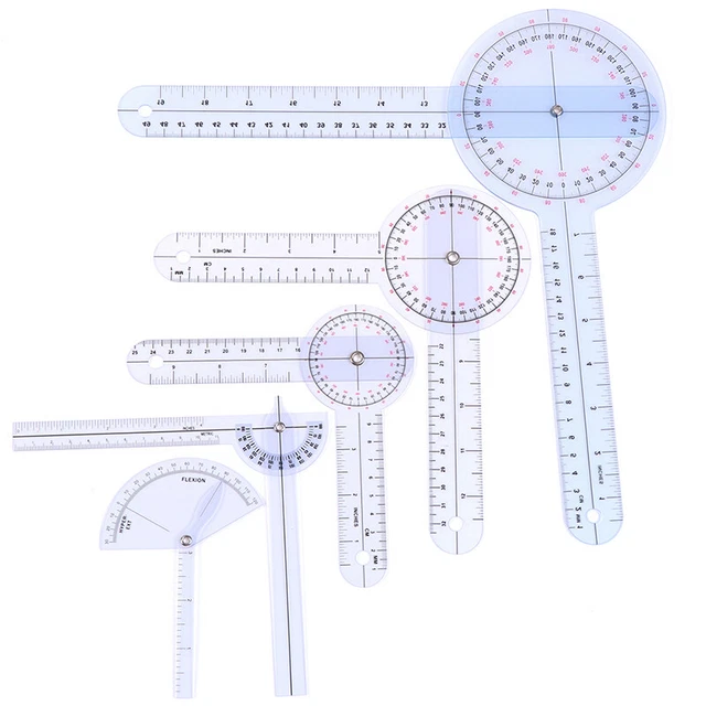 MEDICAL SPINAL RULER Finger Goniometer Angle Protractor 12/8/6 Inch ...