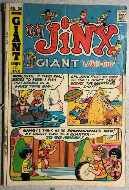 LI'L JINX GIANT LAUGH-OUT #34 (1971) Archie Comics très bon état/vg+ ...