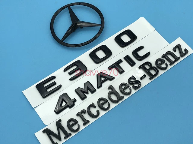 MERCEDES BENZ E300 4MATIC Trunk Logo Sticker Decal Emblem Badge Package ...
