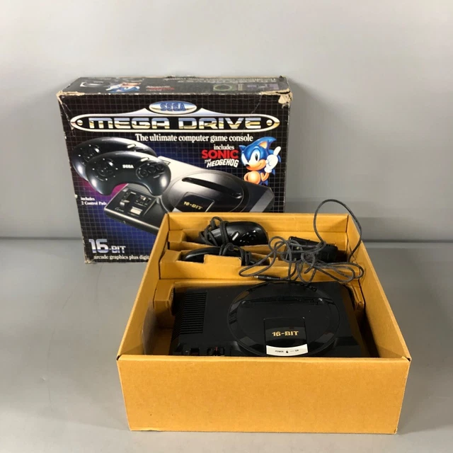 SEGA MEGA DRIVE Console Computer Games Sonic 2x Controllers 16 BIT ...