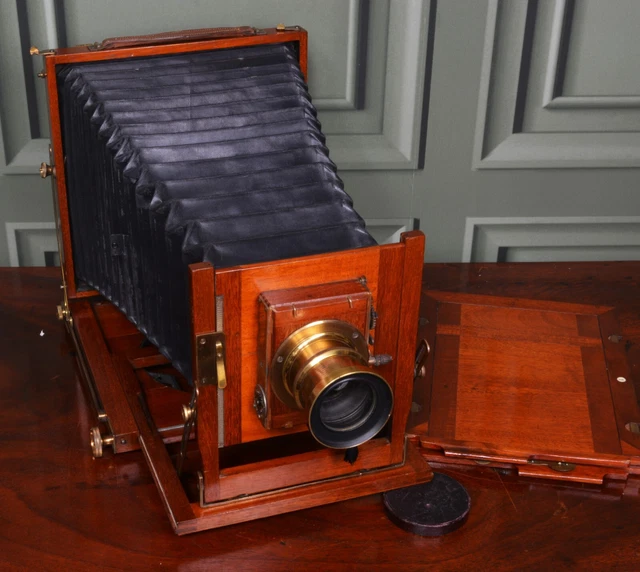 VICTORIAN FOLDING CAMERA, British Whole Plate Format, Super Quality £ ...