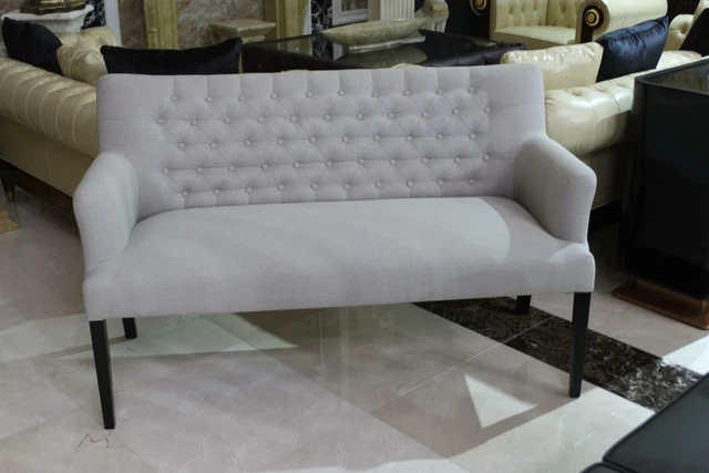 CHESTERFIELD BANQUETTE CAPITONNÉE Banc Design Meuble Assis en Bois ...