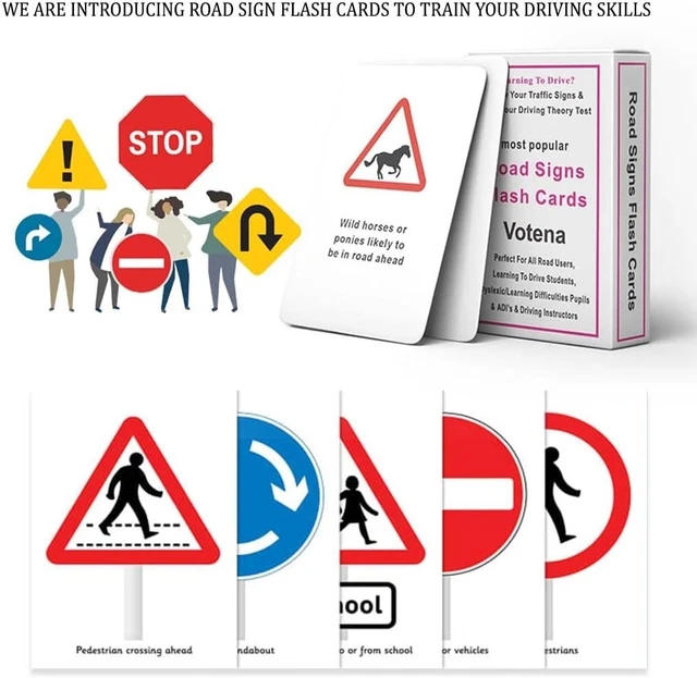 HIGHWAY CODE 2025 UK DVLA Road Signs Flash Cards Driving Theory Test ...