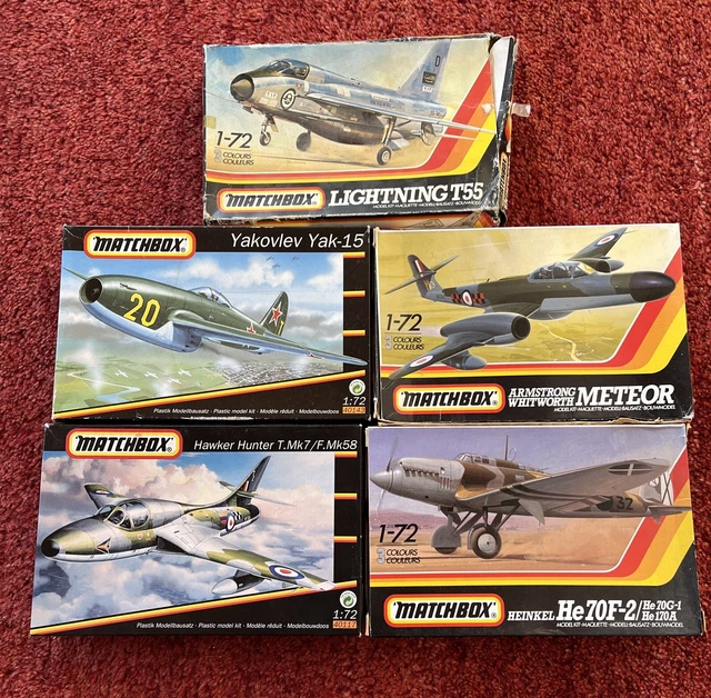 MATCHBOX 1/72, LOT De 5 Maquettes, Boîte D’allumette, Yakovlev Yak-15 ...