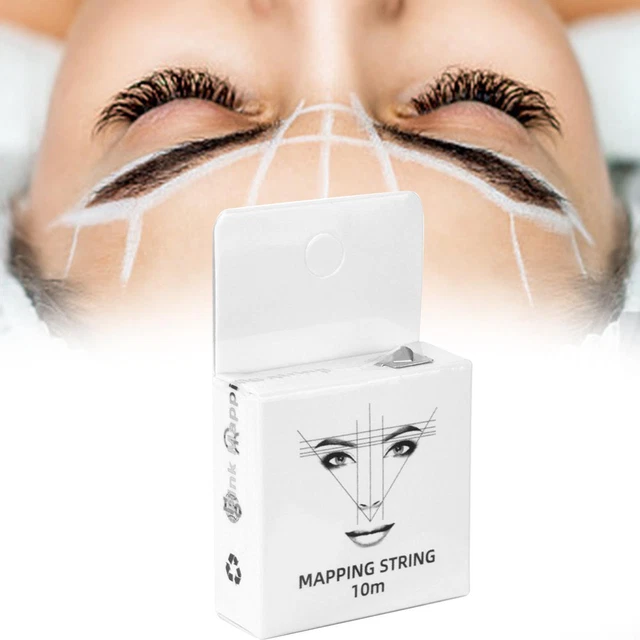 WHITE EYEBROW MAPPING String Drawing with Ink Positioning Mapping Line ...