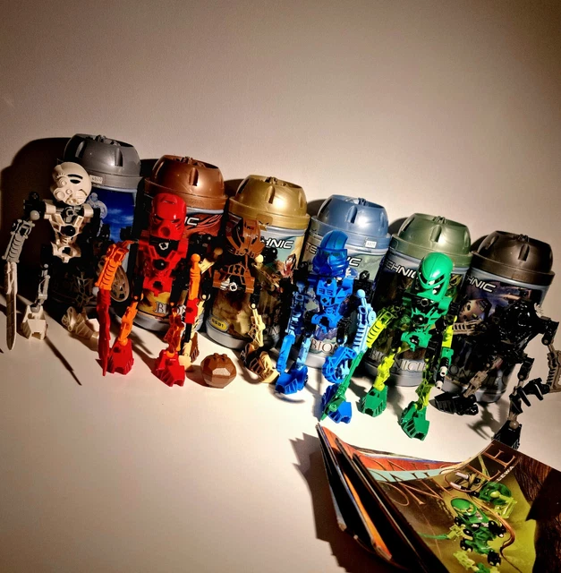 LEGO BIONICLE 2001 Toa Mata Canisters & Instructions tahu lewa gali ...