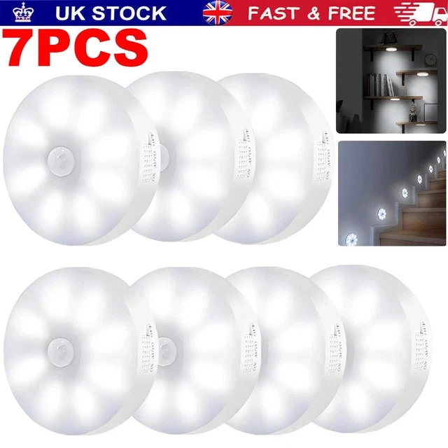 SENSOR LIGHT LED Motion PIR USB Rechargeable Portable Cabinet Stair ...