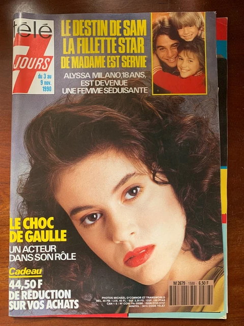 TÉLÉ 7 JOURS 3/11/1990: Alyssa Milano, 18 ans/ Marlon Brando/ Juliette Gréco/ Le EUR 6,00 ...