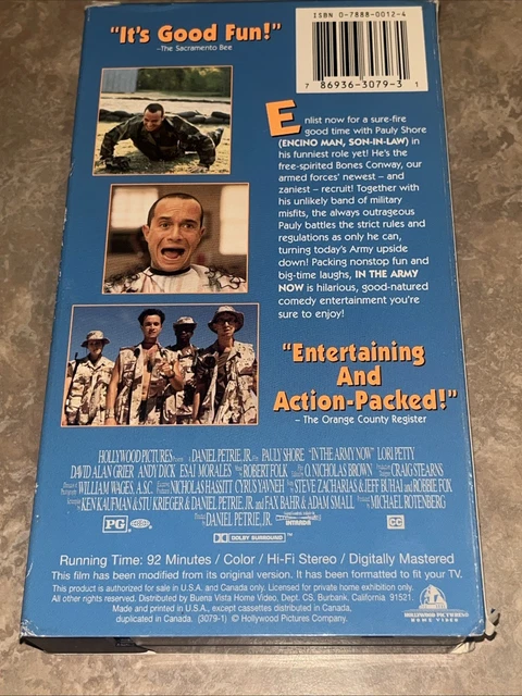 IN THE ARMY Now VHS Comedy Pauly Shore Hollywood Pictures 1995 ...