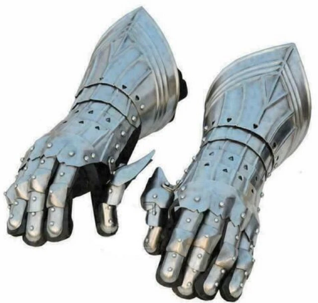 MEDIEVAL KNIGHTS ARMOR Gauntlets Steel Finger Armor Gloves LARP Cosplay ...