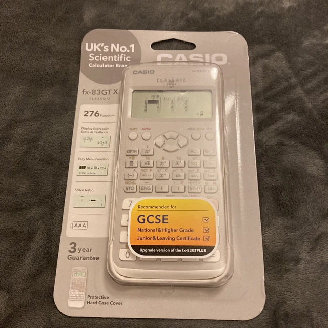 CASIO FX-83GTX SCIENTIFIC Calculator Grey GCSE, 276 Functions, AS & A ...