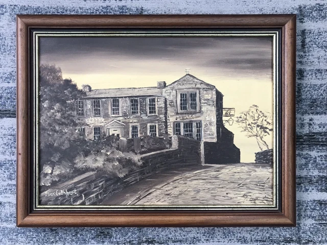 JACK CUTHBERT ORIGINAL oil painting of Bronte Parsonage Haworth large ...