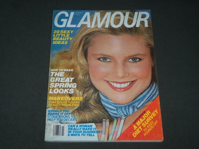 1978 MARCH GLAMOUR Magazine - Christie Brinkley Front Cover - O 9547 £ ...