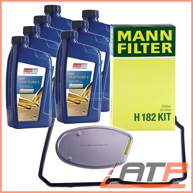 MANN HYDRAULIC FILTER H182Kit + Mannol Dexron For Mercedes C-Class W202 ...