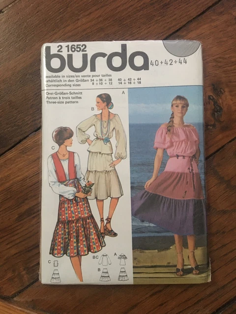 PATRON DE COUTURE burda 21652neuf vintage années 80 sewing pattern 1980 ...