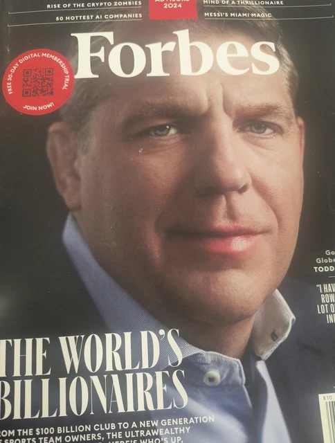 FORBES MAGAZINE APRIL / May 2024 - The World's Billionaires Todd Boehly £10.99 - PicClick UK