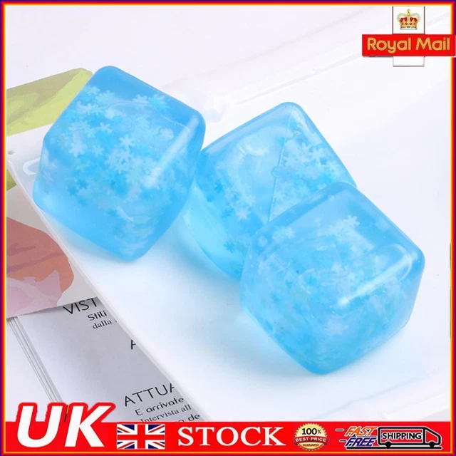 ICE CUBE STRESS Balls Creative Square Ice Cube Toy Versatile Gift for ...