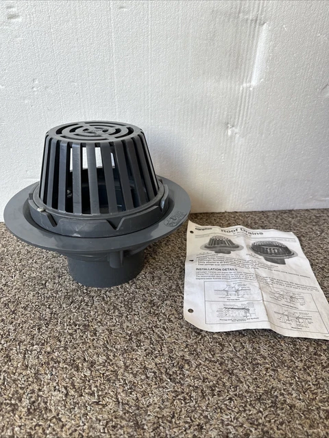 CANPLAS 4& HUB PVC Roof Drain 373554 w/ PVC Dome/Guard £117.81 ...