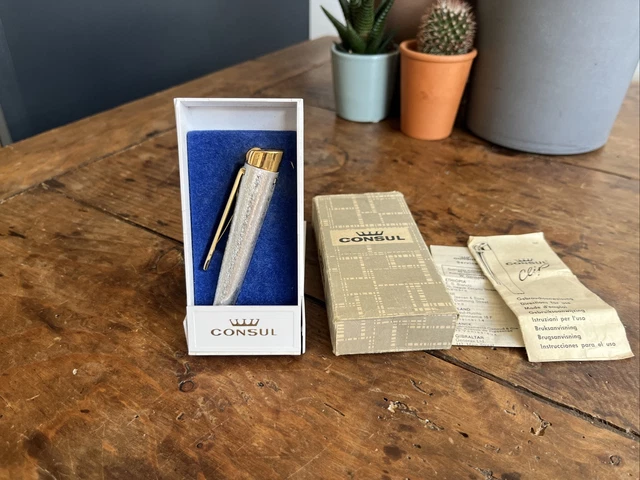VINTAGE CONSUL SUPER Clip Retro Metal Pipe Lighter 50/60/70's ...