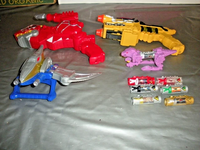 POWER RANGERS DINO Supercharge T-Rex Morphin Gun+Yellow Dino Charge ...