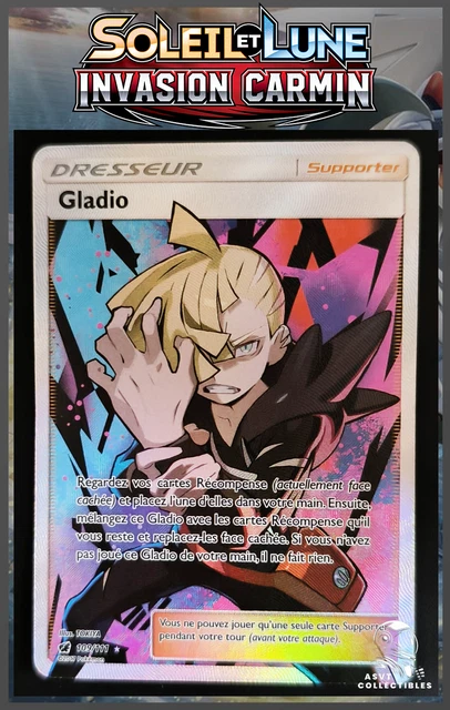 CARTE POKÉMON GLADIO 109/111 SL4 Soleil Lune Invasion Carmin FR SL04 ...
