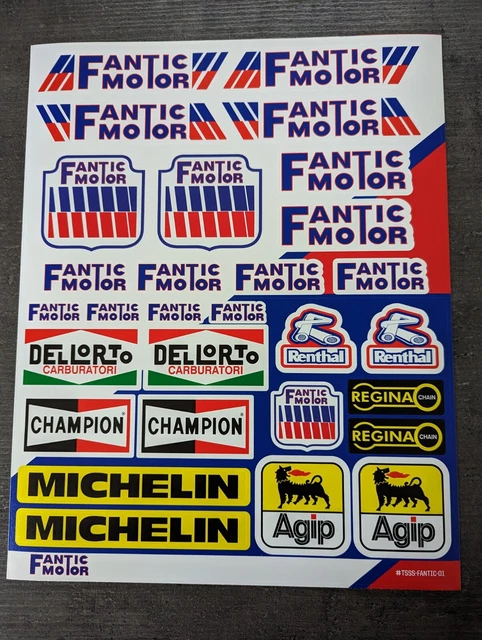 FANTIC TRIALS STICKER sheet retro 200/240/300 A3 Size £12.50 - PicClick UK