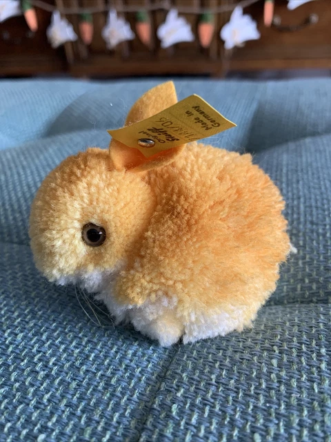 STEIFF ORIGINAL ANTIQUE German Woolen Bunny Rabbit 7144/06 1960s Button ...