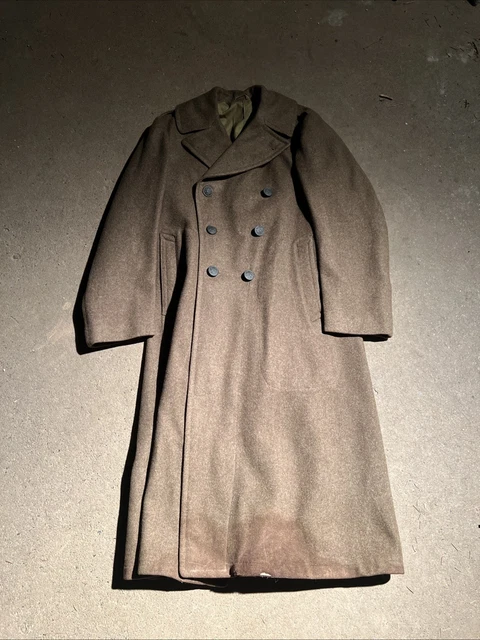 WW2 US ARMY Enlisted Men’s Wool Overcoat Size 38L (RF £49.10 - PicClick UK