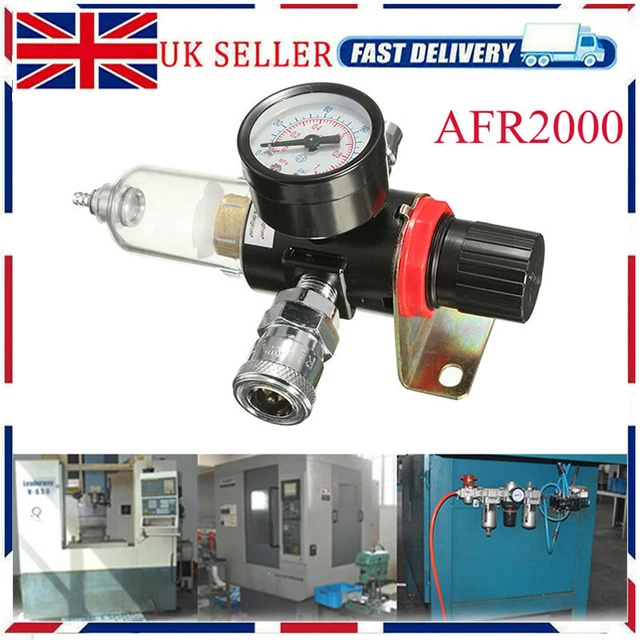 1/4& AIR PRESSURE AFR2000 Regulator Separator Trap Filter Airbrush ...