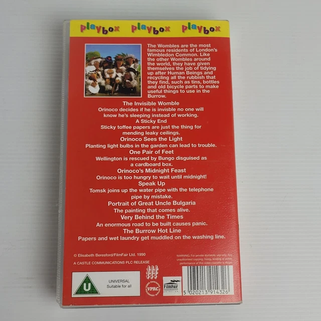 THE WOMBLES VHS Invisible Womble Kids Children PAL Video Cribbins ...