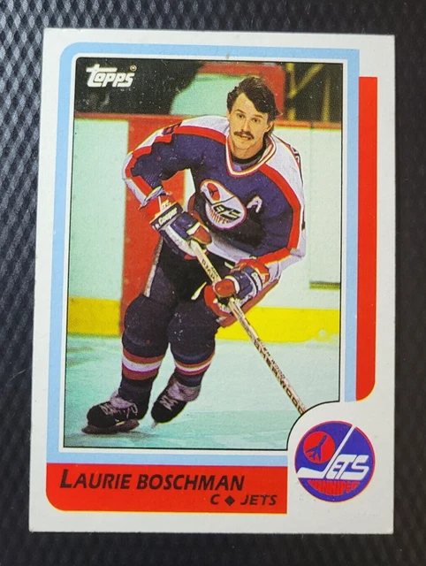 1986-87 TOPPS LAURIE BOSCHMAN Winnipeg Jets Hockey carte LNH #184 EUR 3 ...