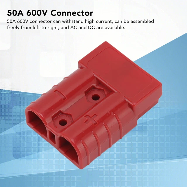 (RED)50A 600V CONNECTOR Double Pole High Current Power Supply Plug ... (RED)50A 600V CONNECTOR Double Pole High Current Power Supply Plug ...