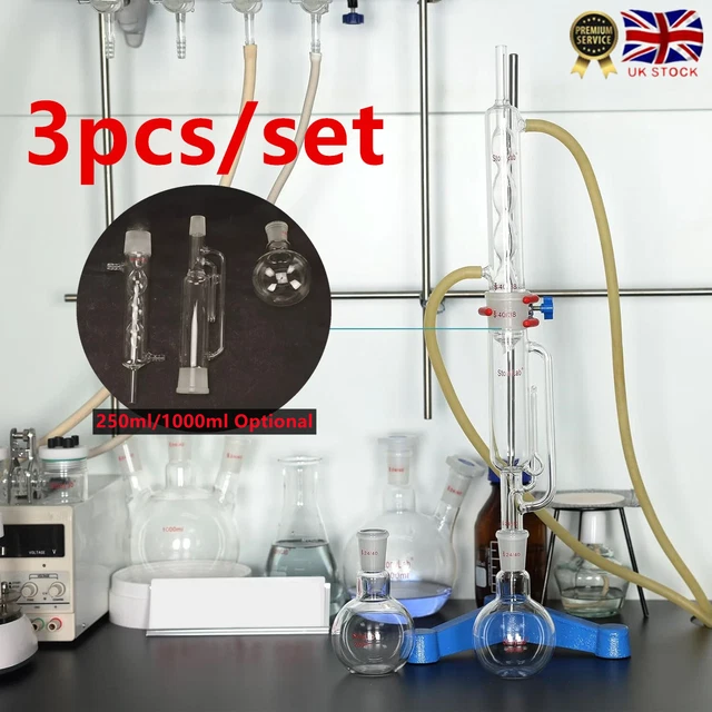 250/1000ML SOXHLET EXTRACTOR Kit Soxhlet Extraction Apparatus Lab ...
