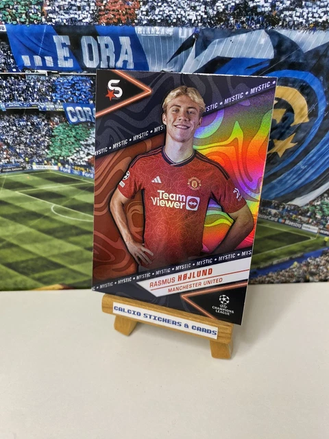 TOPPS SUPERSTARS 2023/24 2024 Rasmus Hojlund Man United Mystic Black ...