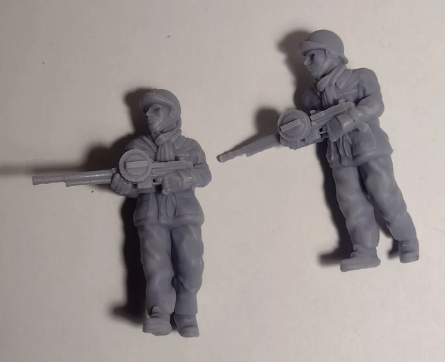 3D PRINTED WW2 French Tank Crew Reibel Machine Guns Soldiers x 2 Set 2 ...
