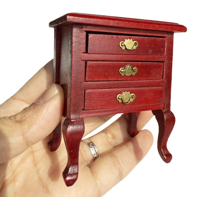 1:12 DOLLHOUSE MINIATURE Bedside Table Series Storage Cabinet Drawers ...