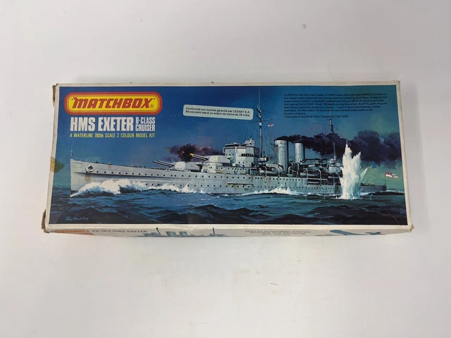 MATCHBOX HMS EXETER 1:700 scale waterline model ship kit PK-162 £14.99 ...