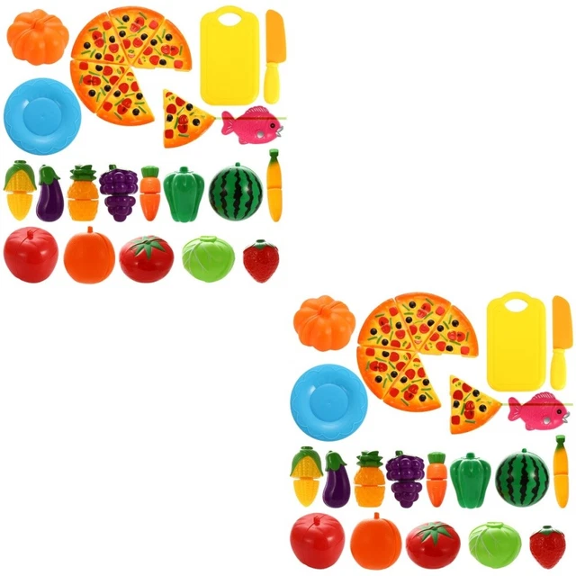 2 PACK CUT Food Toy Children Educational Pizza Toys for Kids Fruit £31. ...