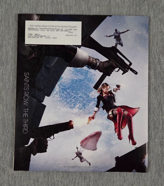 GAME INFORMER MAGAZINE 216 2011 April Saints Row The Third £2.24 ...