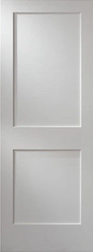 PREHUNG 2 PANEL Flat Primed Mission Shaker Stile & Rail Solid Core Wood ...